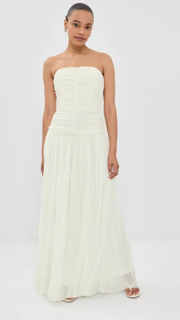 Simkhai Dani Bustier Gown With Cape