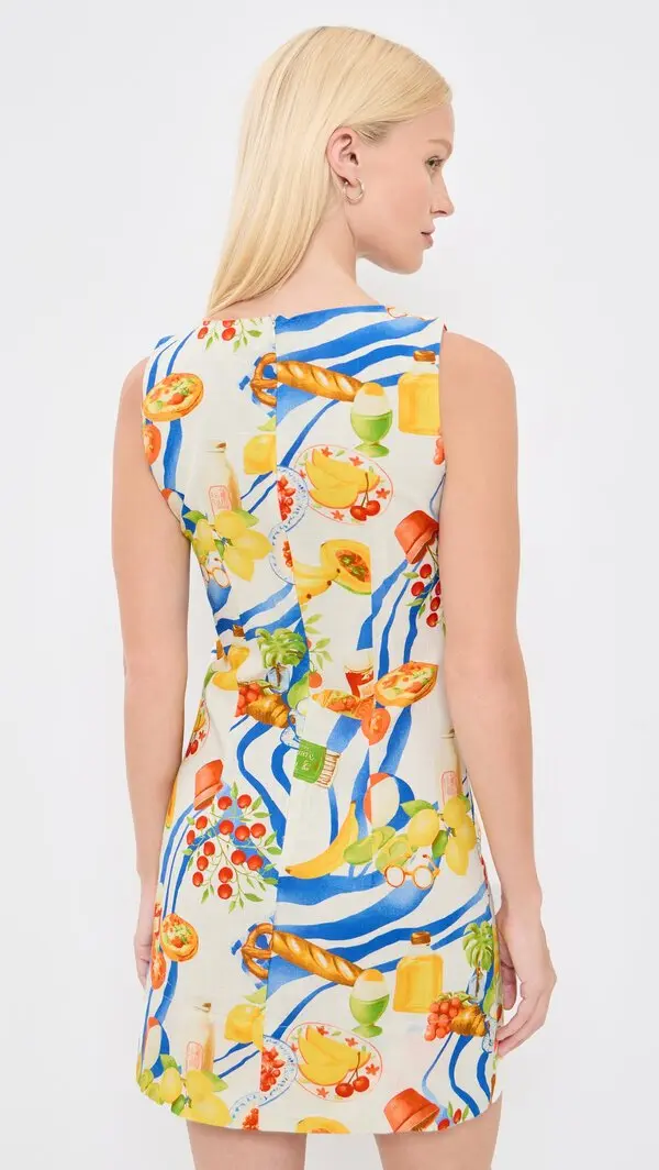 Moon River Sleeveless Boatneck Mini Dress