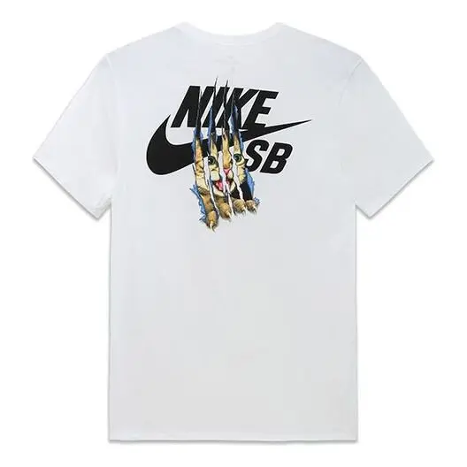 Nike Cat Scratch Short Sleeve T-shirt - White
