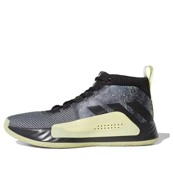 Adidas Dame 5 High-top Sneakers - Black/yellow
