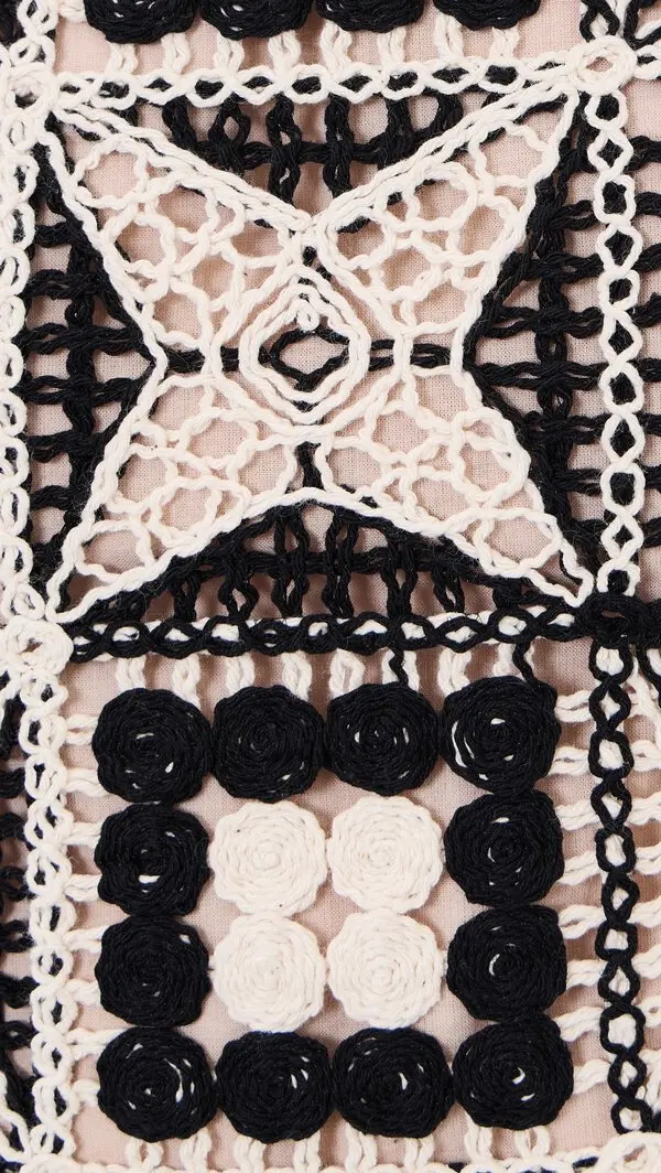 Alice + Olivia Clyde Geometric Crochet Mini Dress