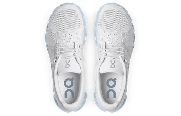 On Cloud 5 Athletic Sneakers - White Chambray