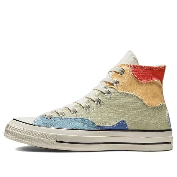 CONVERSE Chuck 70 Hi Crafted Patchwork Sneakers - Blue/yellow/red