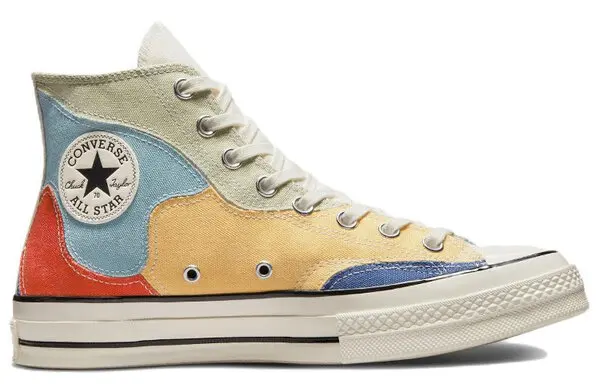 CONVERSE Chuck 70 Hi Crafted Patchwork Sneakers - Blue/yellow/red