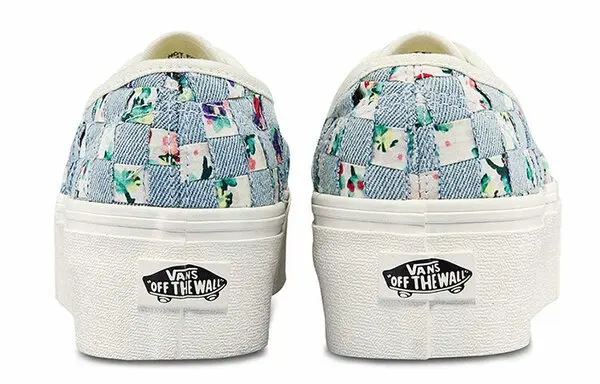 VANS Authentic Stackform Woven Floral Denim Sneakers - Blue