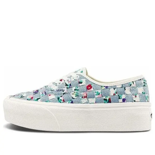 VANS Authentic Stackform Woven Floral Denim Sneakers - Blue
