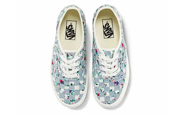 VANS Authentic Stackform Woven Floral Denim Sneakers - Blue