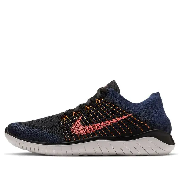 Nike Free Rn Flyknit 2018 Athletic Sneakers - Black