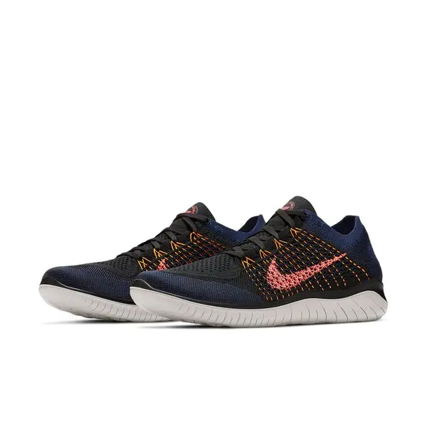 Nike Free Rn Flyknit 2018 Athletic Sneakers - Black