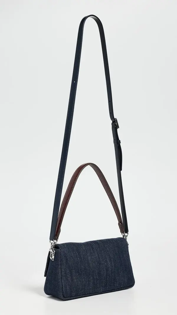 Tory Burch Charlie Denim Shoulder Bag - Midnight