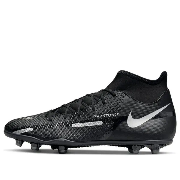 Nike Phantom Gt2 Club Df Mg Soccer Cleats - Black/dark Grey/metallic Silver