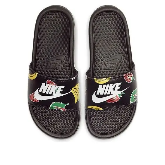 Nike Benassi Jdi Slide Fruit Print - Black