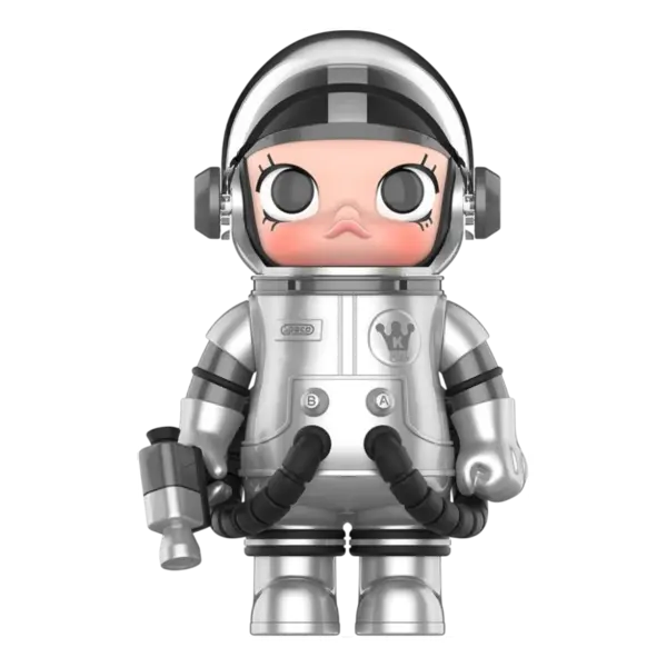 POP MART Mega Space Molly Refraction Figure 100 - Silver
