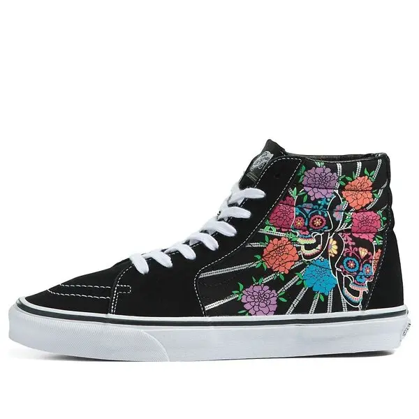 VANS Sk8-hi 'dia De Los Muertos Floral' High Top Sneakers - Black/white
