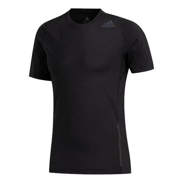 Adidas Ask2 Prm Tee Ss Training Sports Tight Round Neck Short Sleeve Black Fj6146