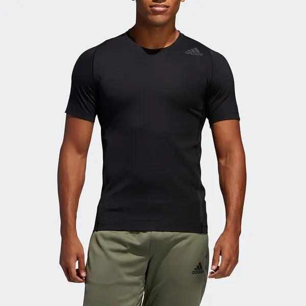 Adidas Ask2 Prm Tee Ss Training Sports Tight Round Neck Short Sleeve Black Fj6146