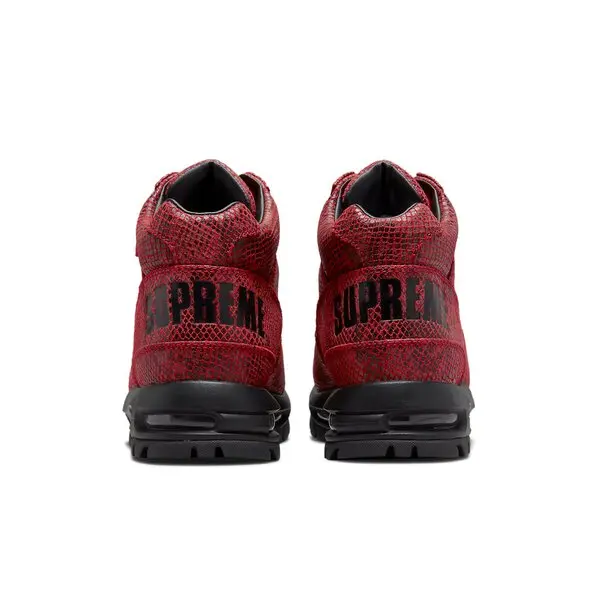 Nike Supreme X Max Goadome Snakeskin Boots - Red