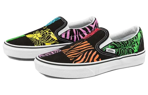 VANS Classic Slip-on Multicolor Patchwork Sneakers - Multi-color