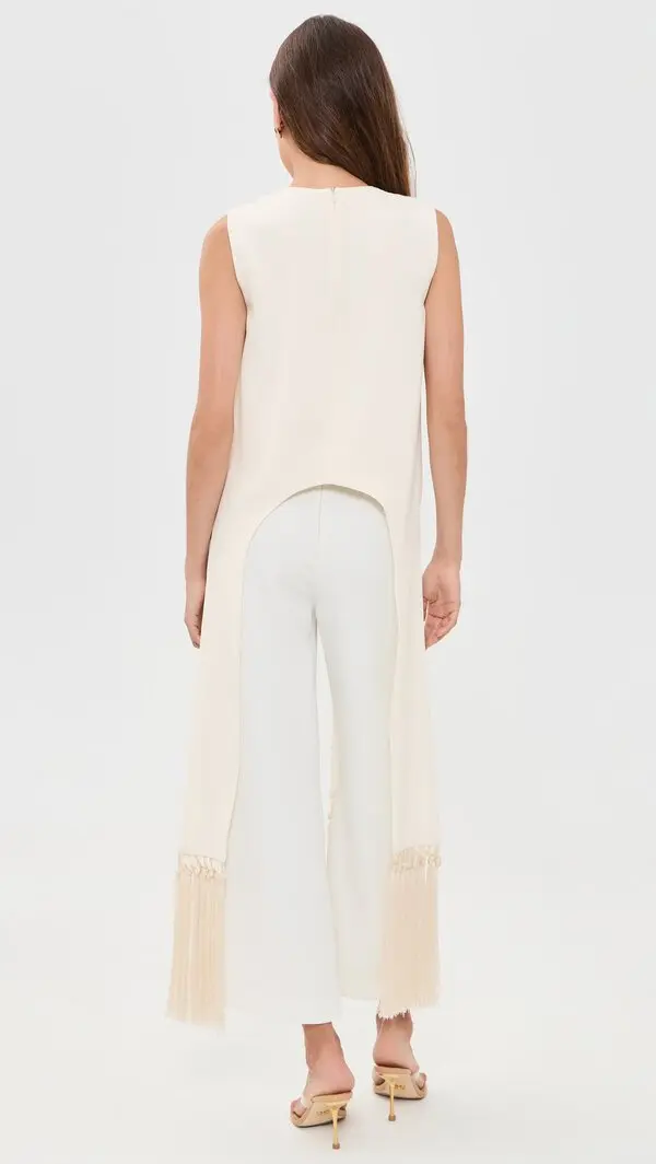 Alexis Rennes Asymmetrical Tasseled Top