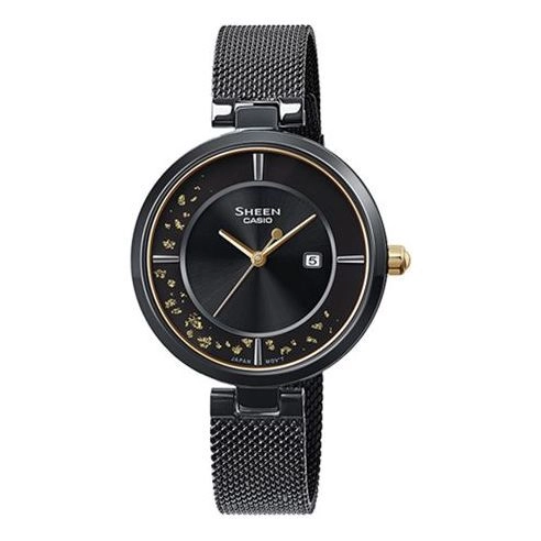 Casio Sheen Solar Powered Analog Watch With Sapphire Crystal - Black