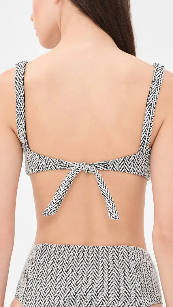 Devon Windsor Mya Chevron Print Bikini Top