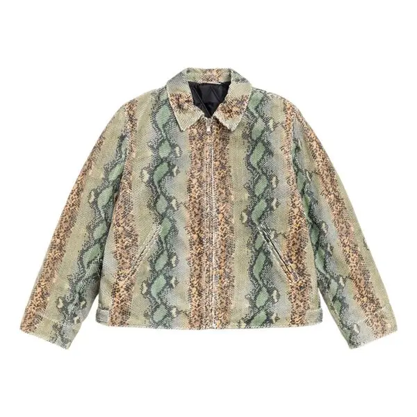 StÜssy Leather Garage Jacket - Snake