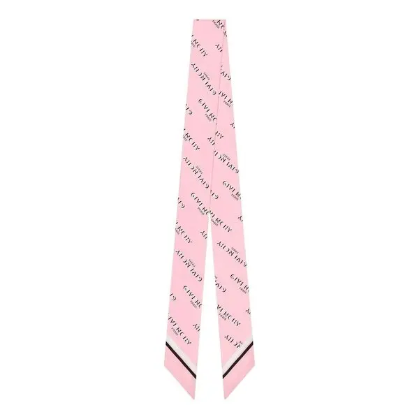 Givenchy Ss26 Shadow Bicolor Bandeau In Silk - Light Pink
