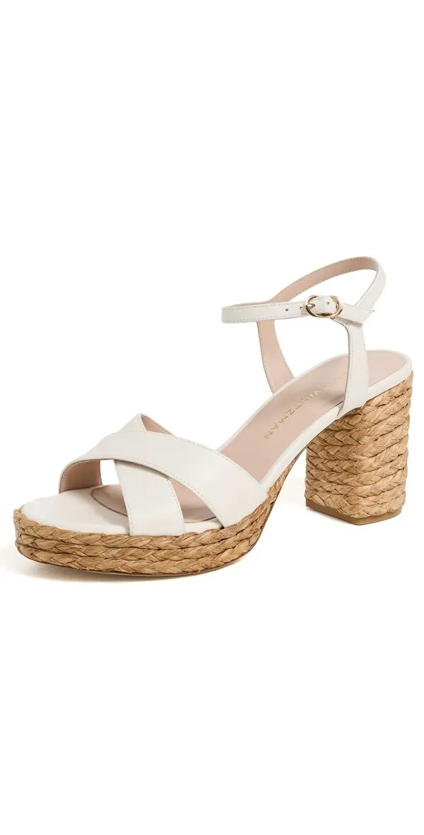 STUART WEITZMAN Dayna Platform Sandals - Cream/natural