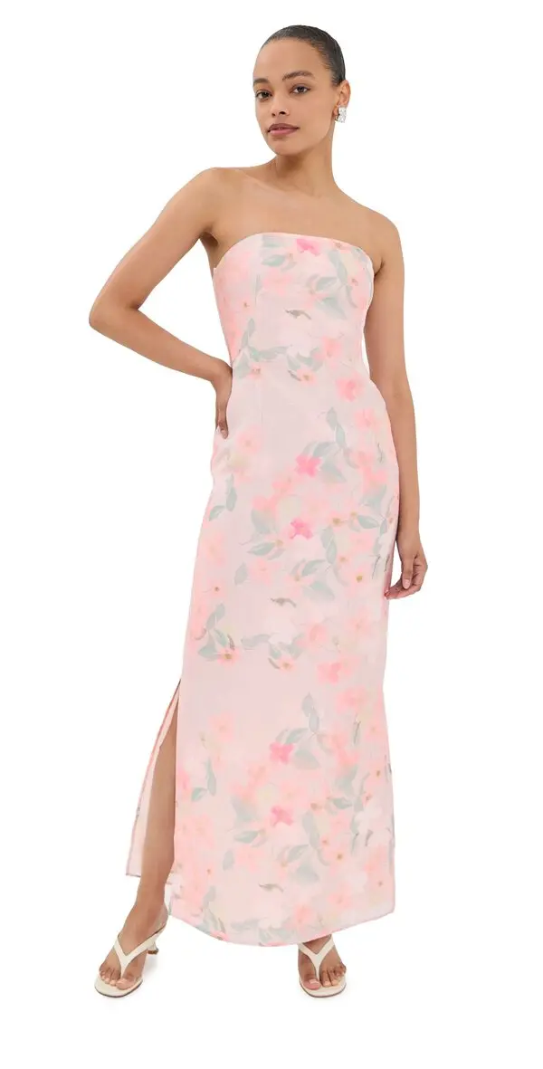 Bernadette Elora Strapless Floral Maxi Dress