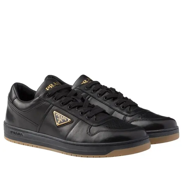 Prada Downtown Nappa Leather Sneakers - Black
