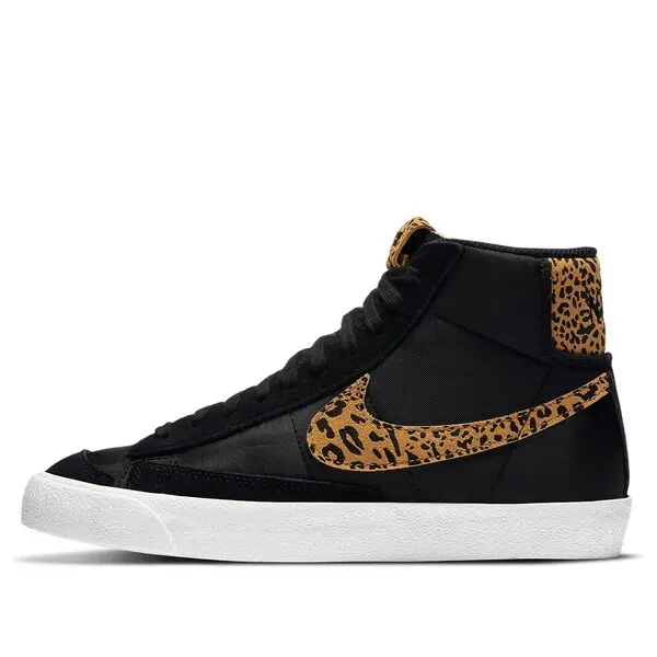 Nike Blazer Mid '77 Leopard Print High Top Sneakers - Black