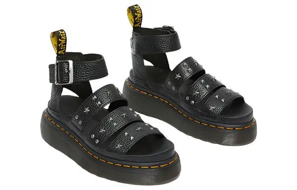 Dr. Martens Clarissa 2 Quad Embellished Strappy Platform Sandals - Black