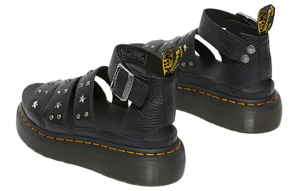 Dr. Martens Clarissa 2 Quad Embellished Strappy Platform Sandals - Black
