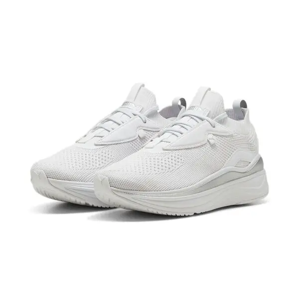 PUMA Softride Sophia Stacked Sneakers - White/feather Grey/silver