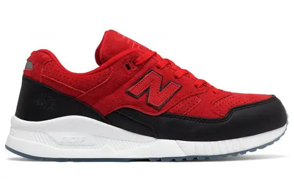 NEW BALANCE 530 Suede Athletic Sneakers - Red/black/white