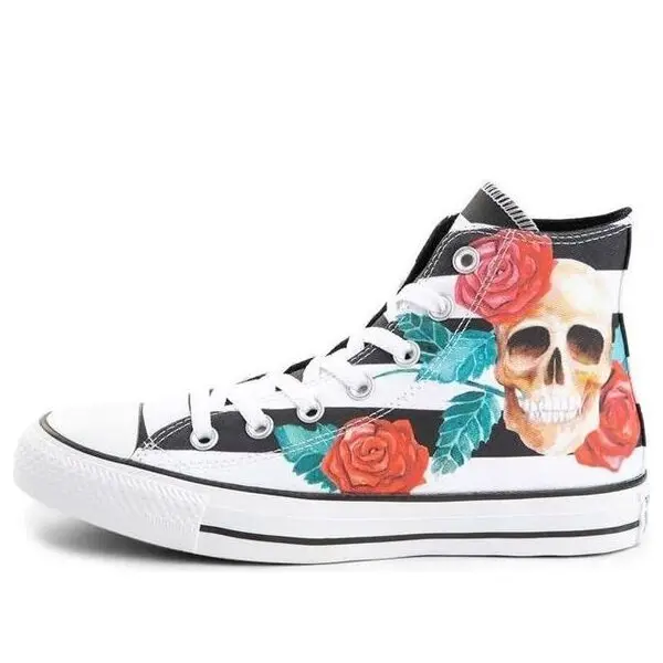 CONVERSE Chuck Taylor All Star High Top 'skull Roses - White/black/red