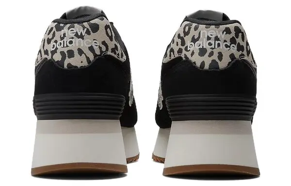 NEW BALANCE 574+ "black Leopard" Sneakers - Black/leopard