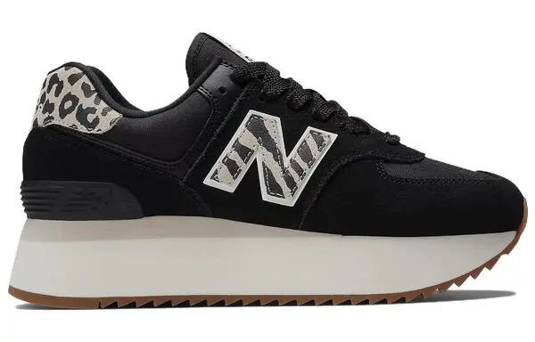 NEW BALANCE 574+ "black Leopard" Sneakers - Black/leopard