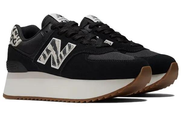 NEW BALANCE 574+ "black Leopard" Sneakers - Black/leopard