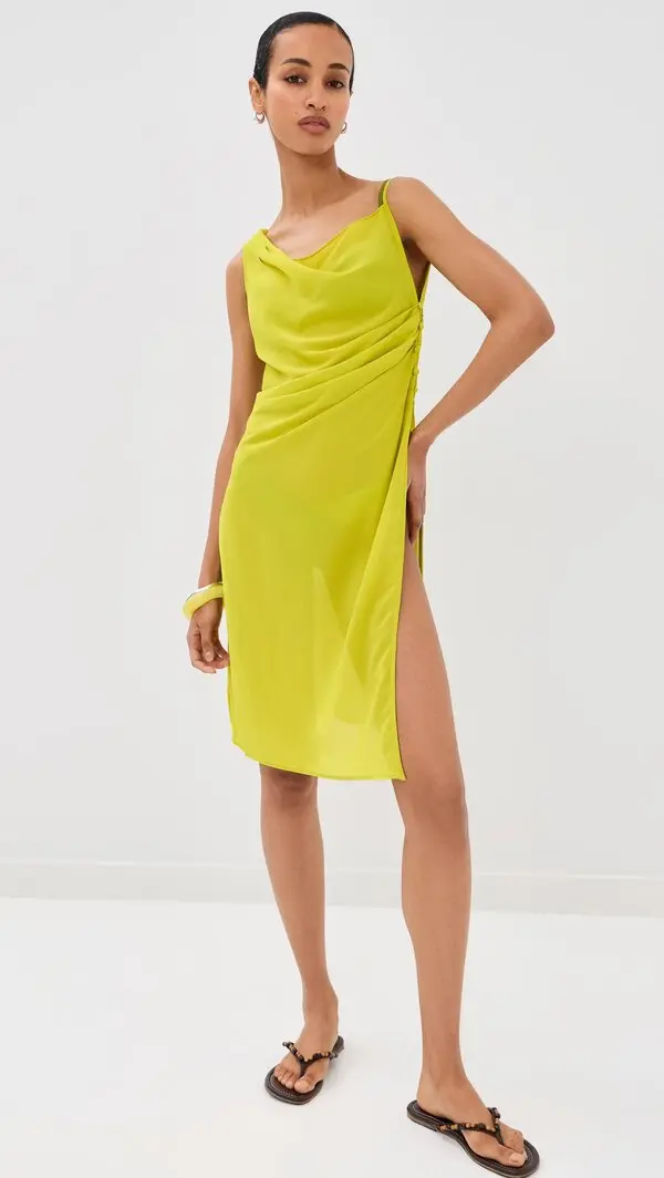 Staud Astaire Draped Cover-up