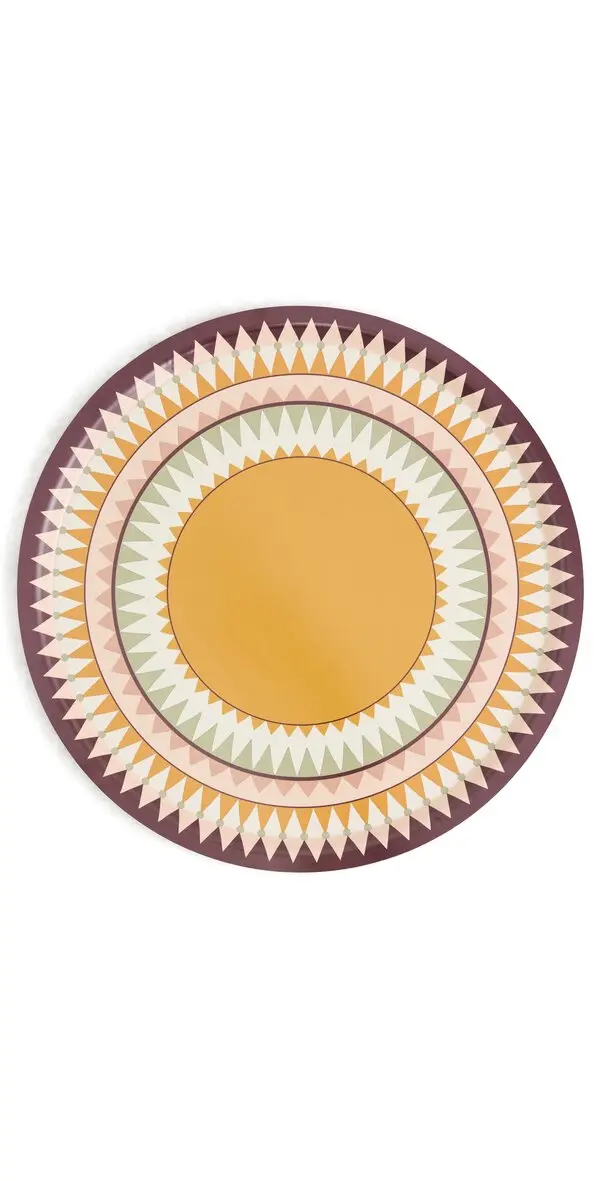 La DoubleJ Large Round Printed Tray - Doric