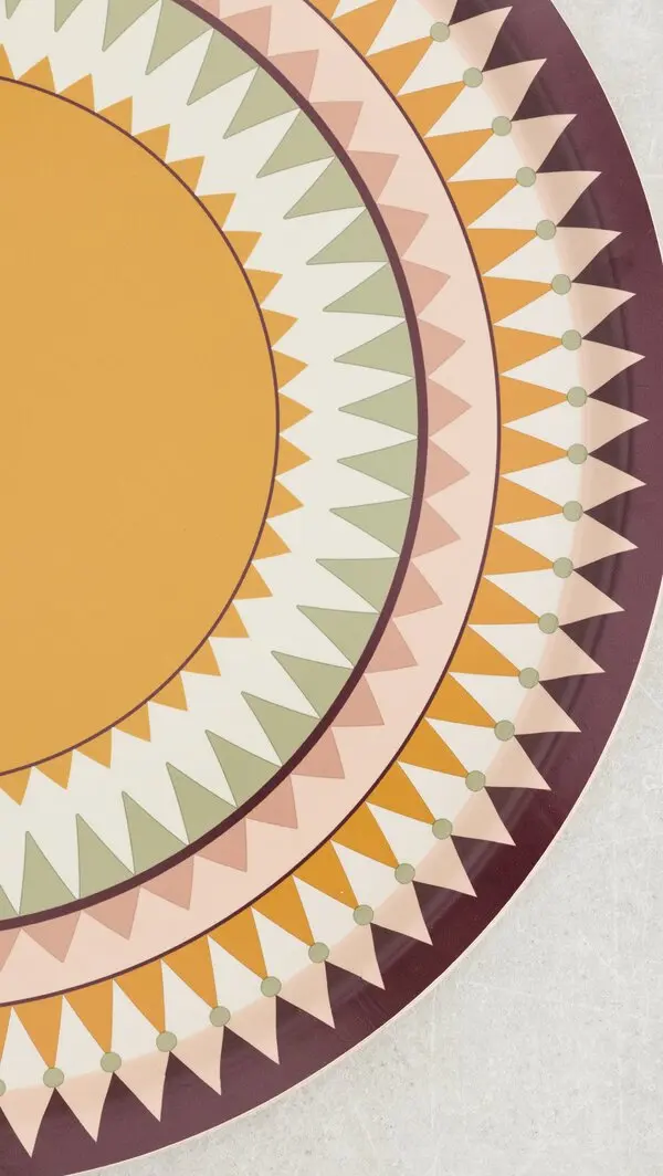 La DoubleJ Large Round Printed Tray