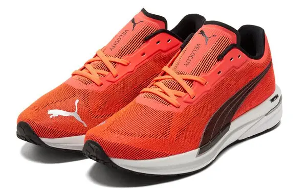 PUMA Velocity Nitro "lava Blast" Low Top Sneakers - Red/silver/black