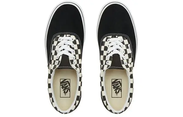 VANS Era Primary Check Lace-up Sneakers - Black