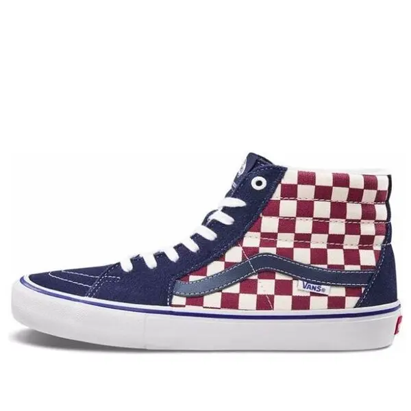 VANS Sk8-hi Pro Checkerboard High Top Sneakers - Red
