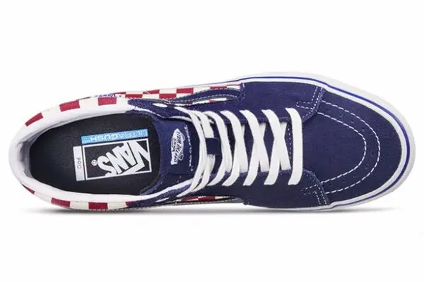 VANS Sk8-hi Pro Checkerboard High Top Sneakers - Red