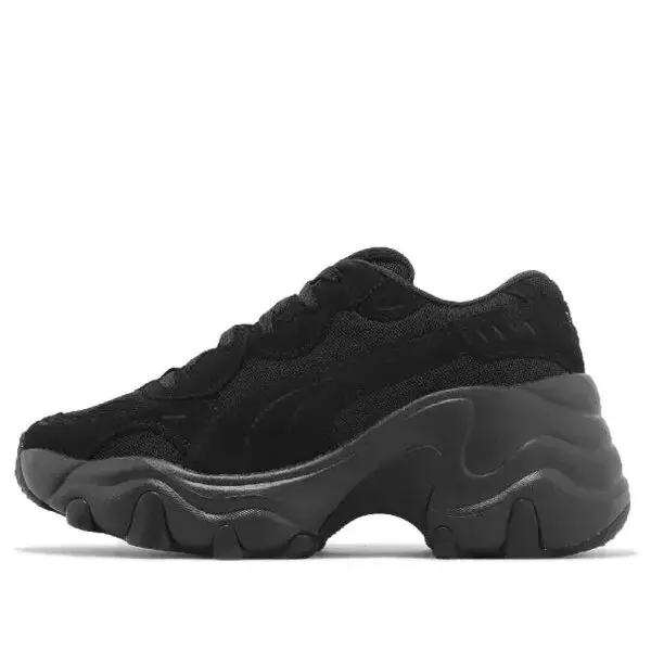 PUMA Pulsar Wedge Suede & Mesh Sneakers - Black