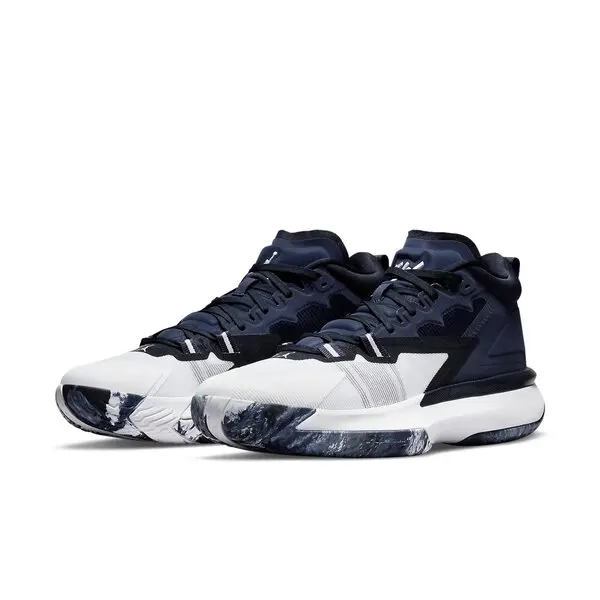 JORDAN Air Zion 1 Tb Basketball Sneakers - Dark Blue/white