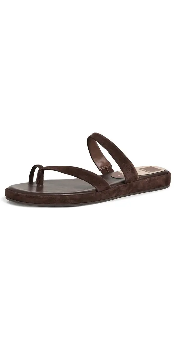 Dolce Vita Suede Amary Sandals - Dark Brown Suede
