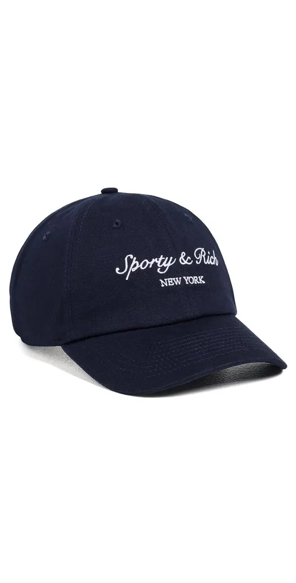 SPORTY & RICH Syracuse Baseball Cap - Dark Navy White
